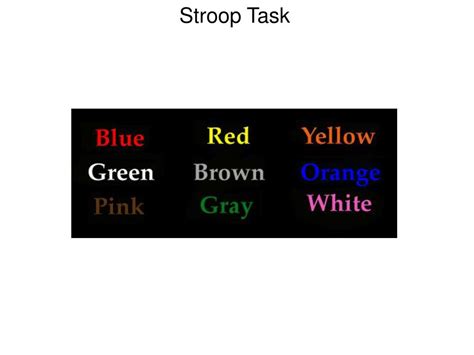 Ppt Stroop Task Powerpoint Presentation Free Download Id 6777060