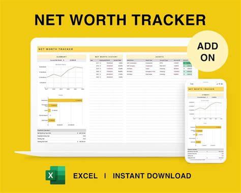 Net Worth Tracker Excel Etsy
