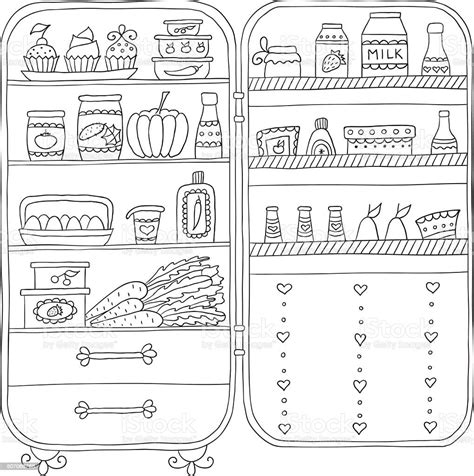 Рисунок холодильник раскраска (40 фото)