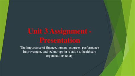 Solution Unit 3 Assignment Presentation Studypool