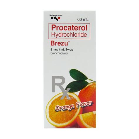 Brezu Procaterol Hydrochloride 5mcg Per Ml Syrup 60ml Orange Price In