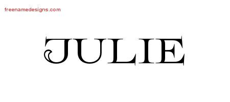 Flourishes Name Tattoo Designs Julie Printable Free Name Designs