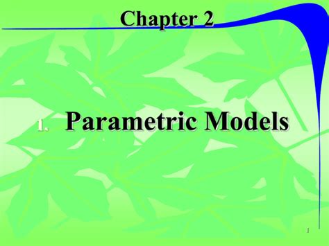 Parametric Models Online Parameter Identification