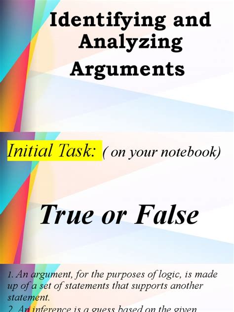 Identifying And Analyzing Argument Pdf