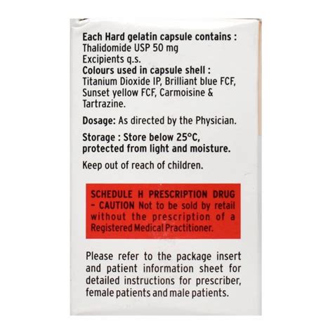 Thalidomide 50mg Capsule At ₹ 390stripe Anti Cancer Capsules In