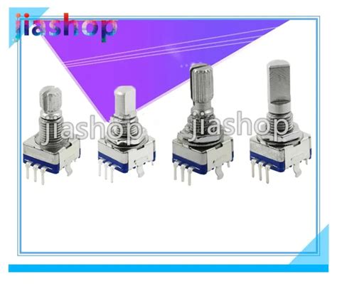 10pcs half plum axis rotary encoder handle length 15mm 20mm code switch ec11 digital