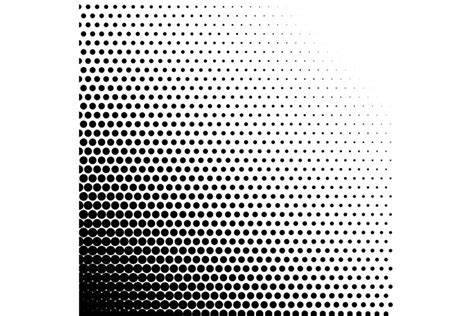 Halftone Dots Gradient Fade Digital Monochrome Pattern
