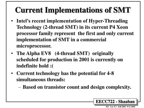 Ppt Simultaneous Multithreading Smt Powerpoint Presentation Free