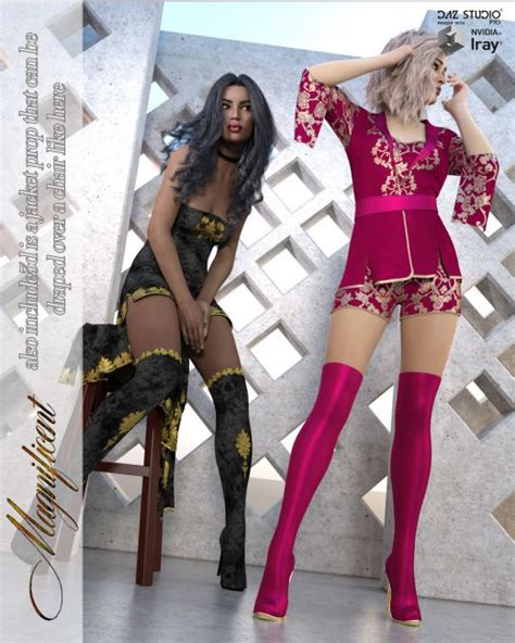 Magnificent Dforce Outfit For Genesis 8 Females 3d Models For Daz