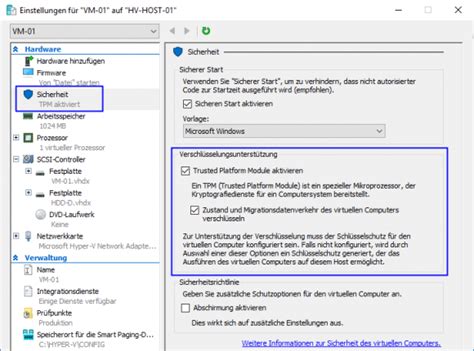 Vtpm In Hyper V 2016 Aktivieren Und Vm Laufwerke Mit Bitlocker