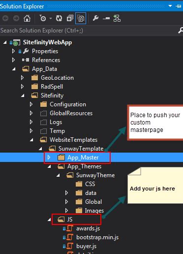 Sitefinity Adding Javascript To Custom Master Page Stack Overflow
