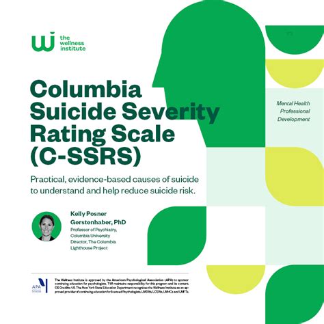 Introduction To The Columbia Suicide Severity Rating Scale C Ssrs The Wellness Institute