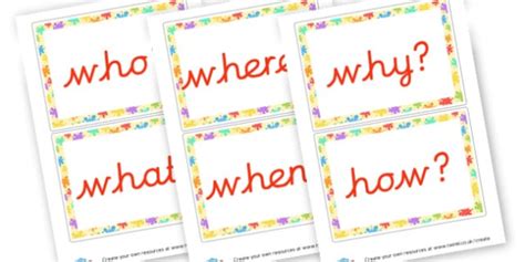 Cursive Question Words Teacher Made