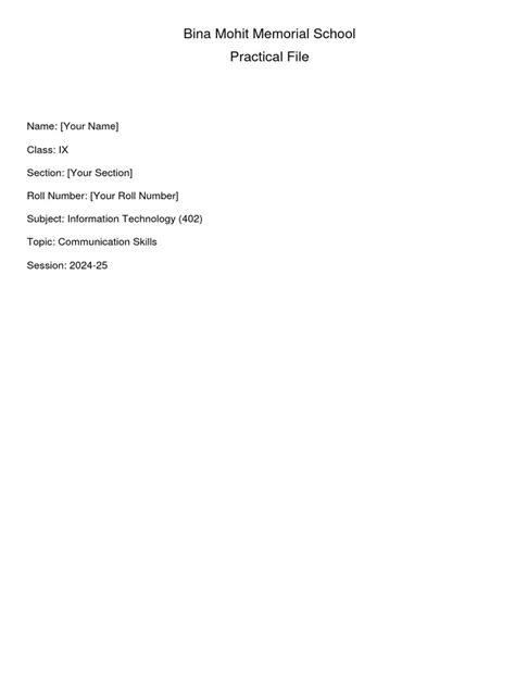 Communication Skills Project Pdf Communication Nonverbal Communication