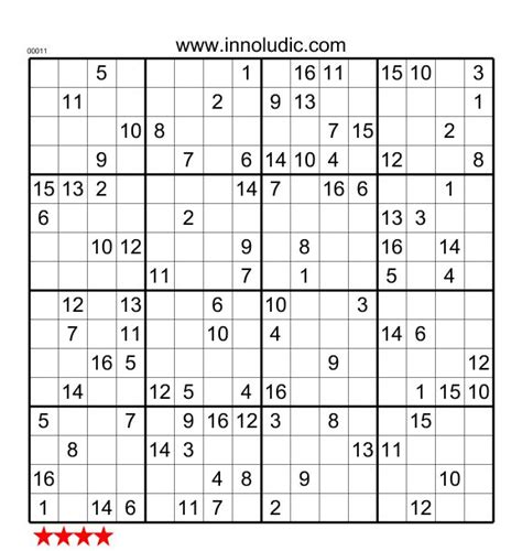 Non Consecutive Super Sudoku 16x16 Puzzle