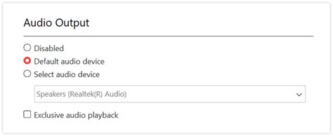 Configuración de audio