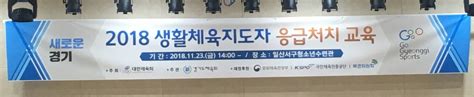 고양시체육회 교 육 명 2018 생활체육지도자 응급처치교육 일 시