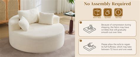 Wututuee Round Oversized Chair Floor Sofa Chair Chenille