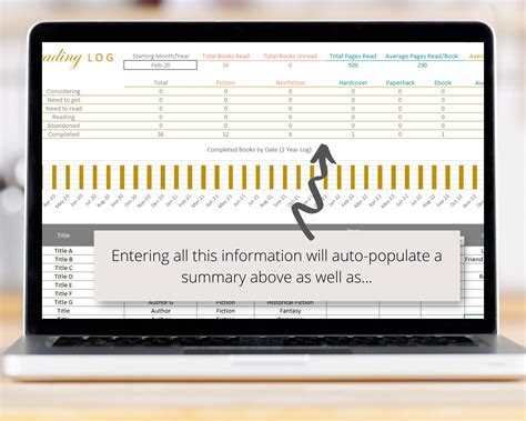 Reading Log Tracker Excel Spreadsheet Track Your Books With This Book Tracker Journal Digital