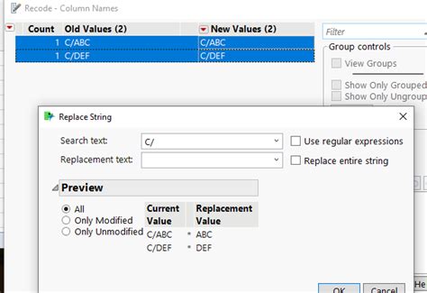 Solved How To Remove A User Defined Text From All Columns Or All Column Names Jmp User Community