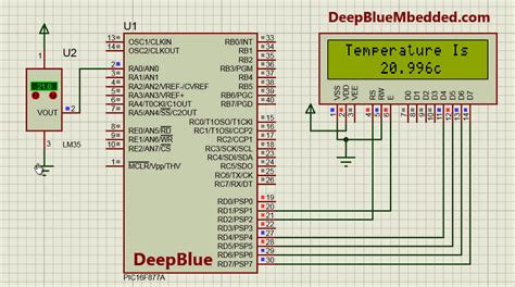 temperature sensor lm35 interfacing with pic microcontrollers