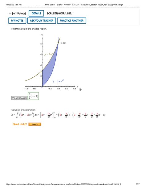 Mat 231 Ip Exam 1 Review Mat 231 Calculus Ii Section 13254 Fall