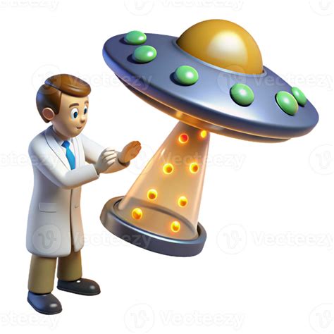 Vibrant Minimalist A Scientist Examining A Strange Alien Artifact Its Surface Covered In