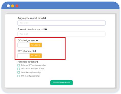Free DMARC Generator Generate DMARC DNS Records