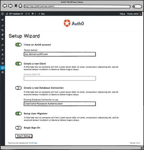 improve initial setup process · issue 408 · auth0 wordpress · github