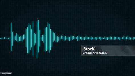 미니멀 한 Hud 파형 오디오 추상적인 파란색 글로우 네온 음파 배경 오디오 파형 추상음악은 진동을 현대적으로 파는다 미래 음향파 시각화 합성 기술 샘플 소음에 대한 스톡