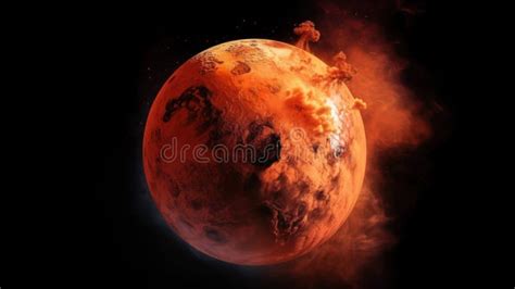 An Image Of A Red Planet In Space Ai Generative Image Stock Illustration Illustration Of
