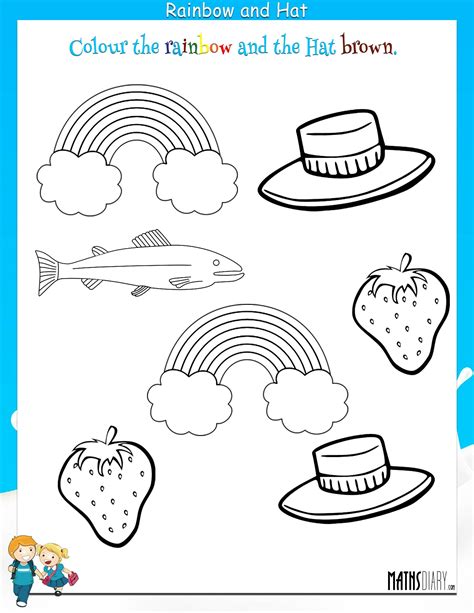 Color The Objects Correctly Worksheets