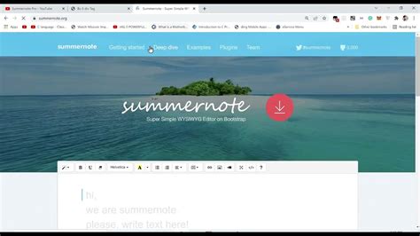 Summernote YouTube