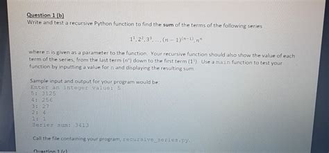 Solved Question 1 A Given The Following Code Def