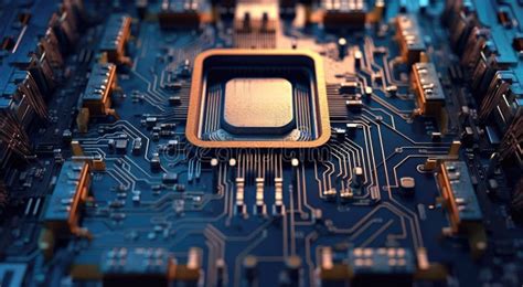 CPU On The Motherboard Stock Photo Image Of Network