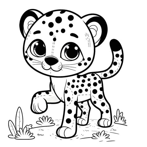 치타 색칠 공부 Kr에서 무료 색칠 공부