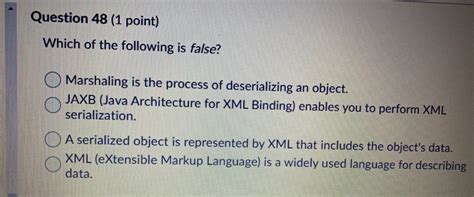 Solved Question 13 1 Point Which Of The Following