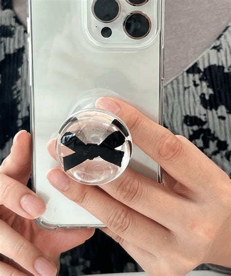 리본 투명 반구 물방울 레진 맥세이프 그립톡 에이블리