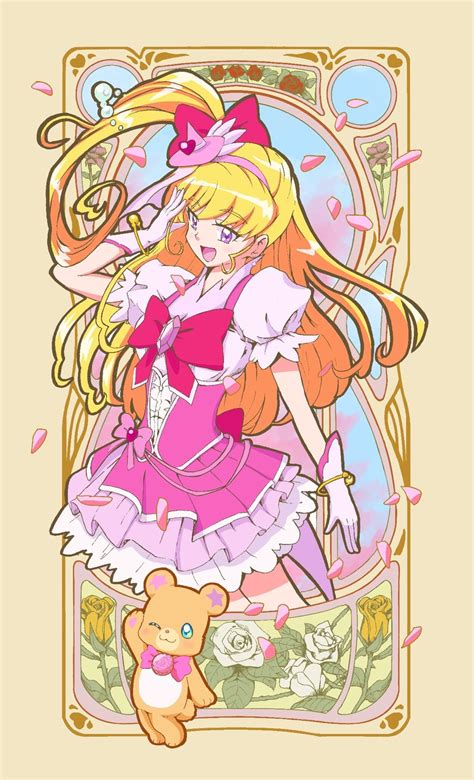 Asahina Mirai Cure Miracle And Mofurun Precure And 1 More Drawn By