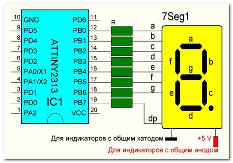 Подключение сегментного индикатора Аппаратная платформа Arduino