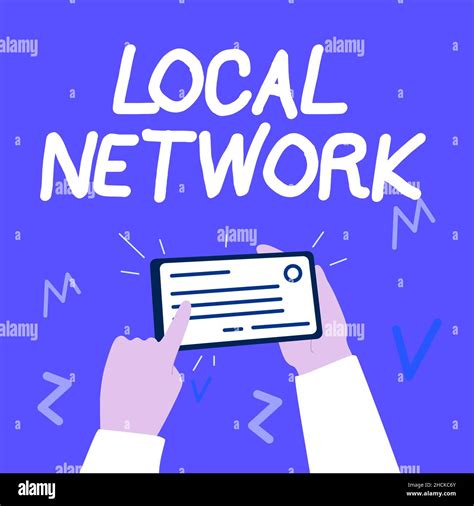 Writing Displaying Text Local Network Word Written On Intranet Lan