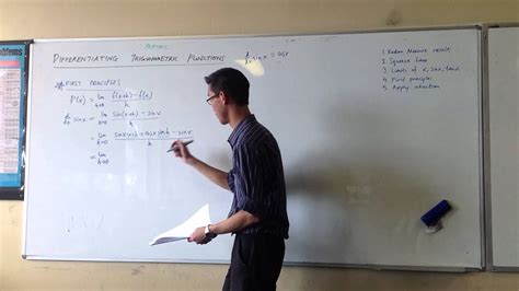 Differentiating Sin X From First Principles Youtube