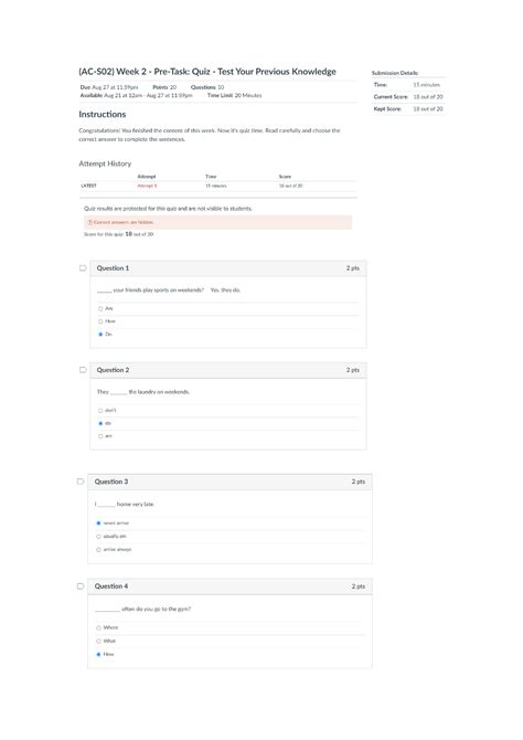 Week 2 Pre Task Quiz Test Your Previous Knowledge Ingles II Studocu