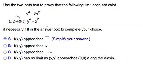 solved use the two path test to prove that the following