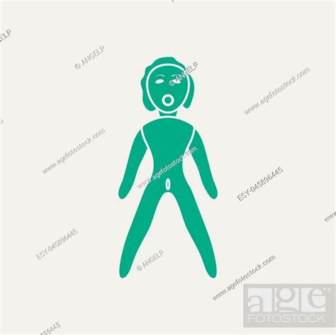 Sex Dummy Icon Gray Background With Green Vector Illustration Stock