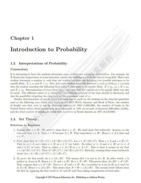 概率统计（英文版·第4版）（美）morris H Degroot课后习题答案解析