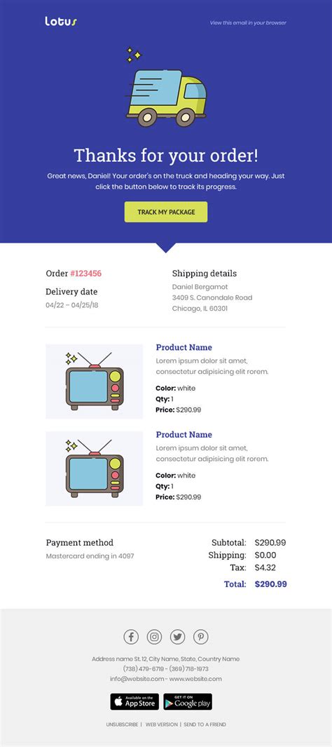 Lotus Email Template