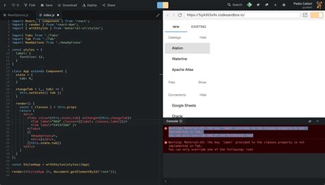 Tab Shows Warning For Working Label Class Override Issue Mui Material Ui GitHub