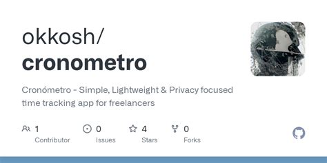 GitHub okkosh cronometro Cronómetro Simple Lightweight Privacy focused time tracking app