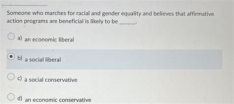 Solved Someone Who Marches For Racial And Gender Equality